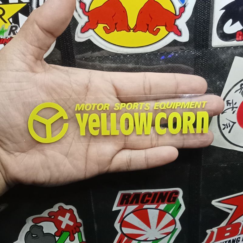 Jual YELLOW CORN Cutting Sticker size Stiker 12x3cm | Shopee Indonesia