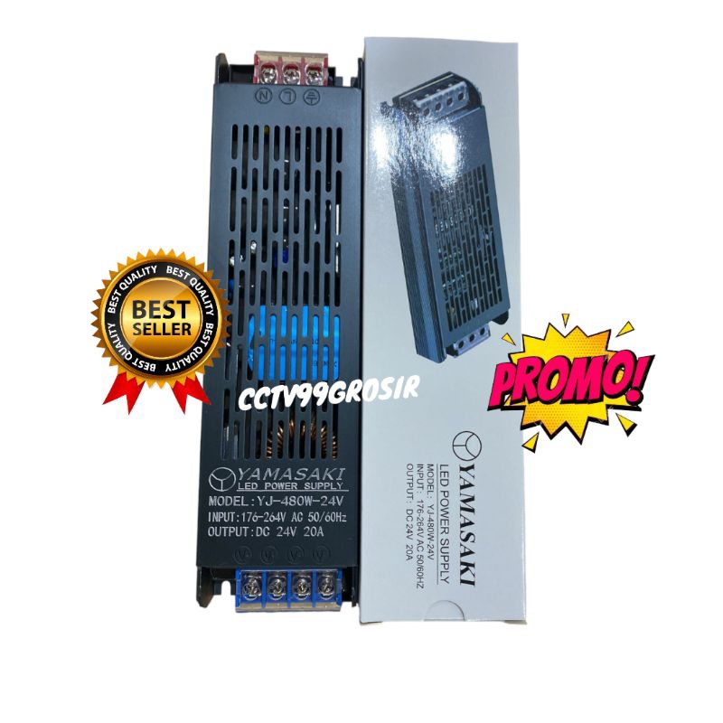 Jual Trafo Adaptor Blue Slim Power Supply 24V 20A 480W YAMASAKI ...