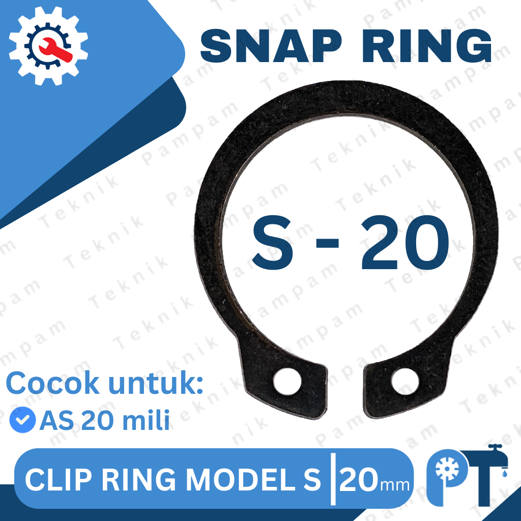 Jual SNAPRING S20 SNAP RING S 20 - AS 20mm ADT SPARE PART POMPA AIR | Shopee Indonesia