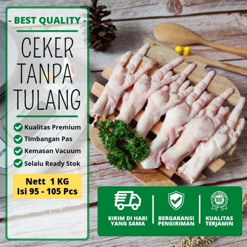 Jual Daging Ceker Ayam Frozen 1 Kilo | Ceker Ayam Broiler Tanpa Tulang ...