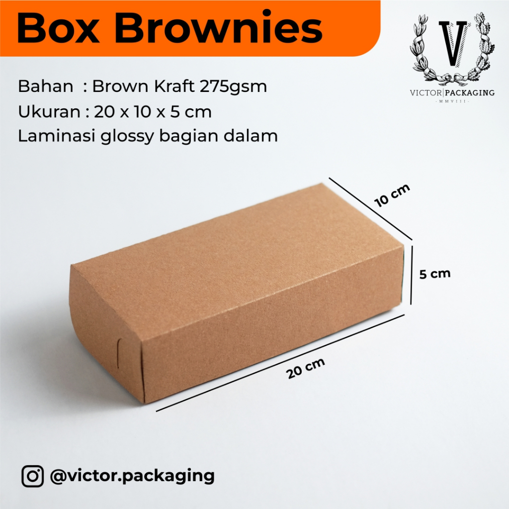 Jual (VICTOR) Box Brownies 20 x 10 x 5 cm | Shopee Indonesia