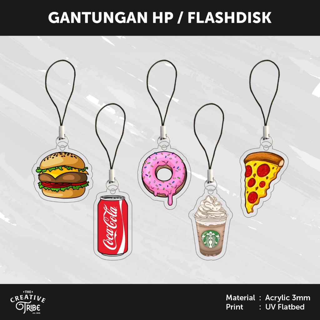 Jual Fast Food - Gantungan HP / Flashdisk Akrilik 3mm - Hiasan ...