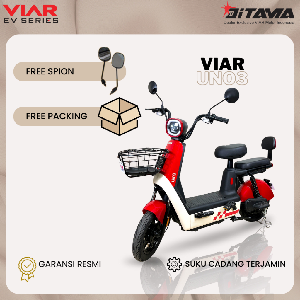 Jual VIAR SEPEDA LISTRIK NEW UNO 3 TERMURAH GARANSI RESMI ORIGINAL FREE ...