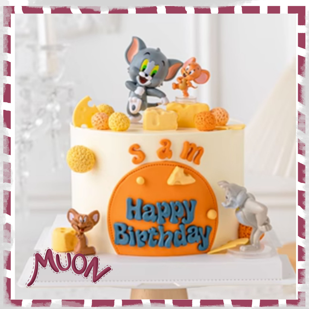 Jual Set Cake Topper Tom & Jerry Bergandengan Karakter Anak Kucing ...