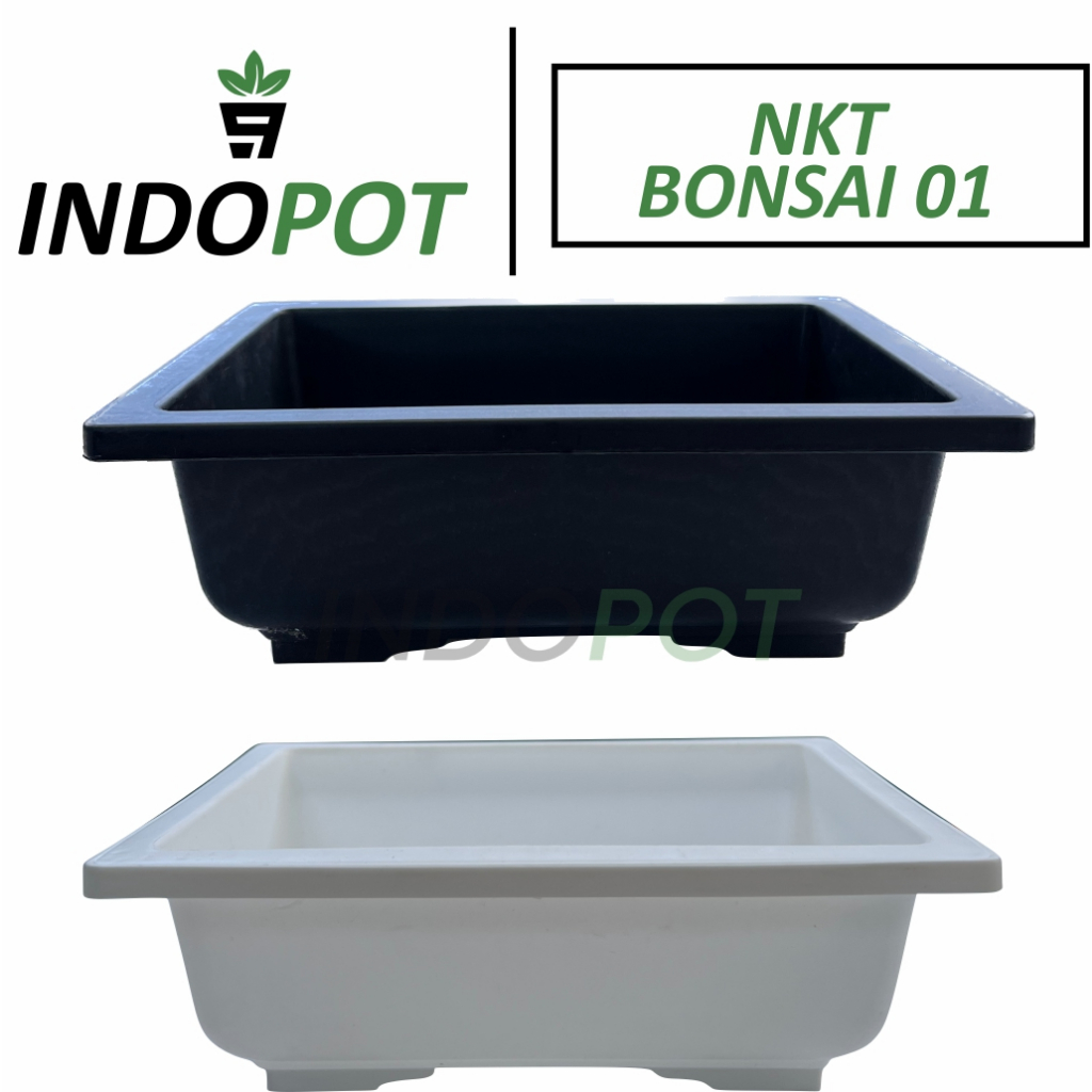 Jual Pot NKT Bonsai 01 Hitam Pot Bunga Segi Empat Pot Segi Hitam Kecil ...