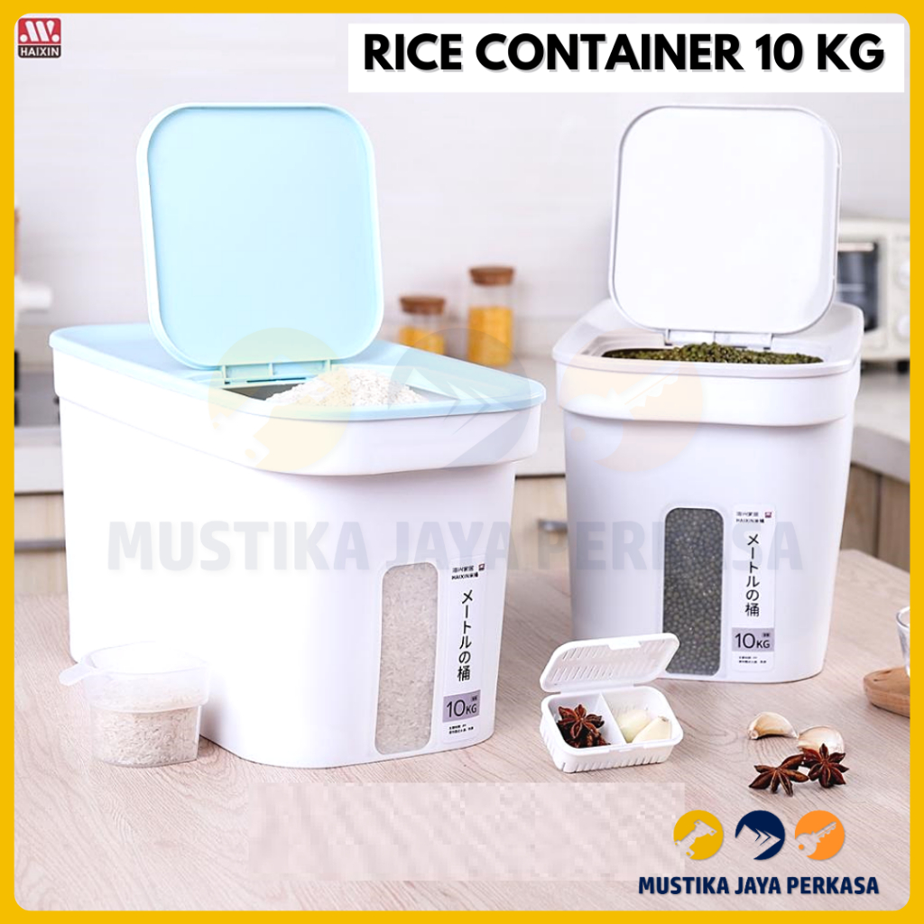 Jual Dispenser Tempat Penyimpanan Beras 10 kg Rice Container Plastik ...