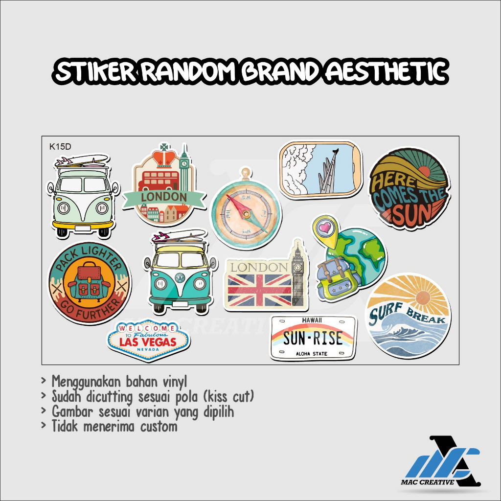 Jual STIKER RANDOM AESTHETIC | STIKER KOPER | STIKER LAPTOP | STIKER ...