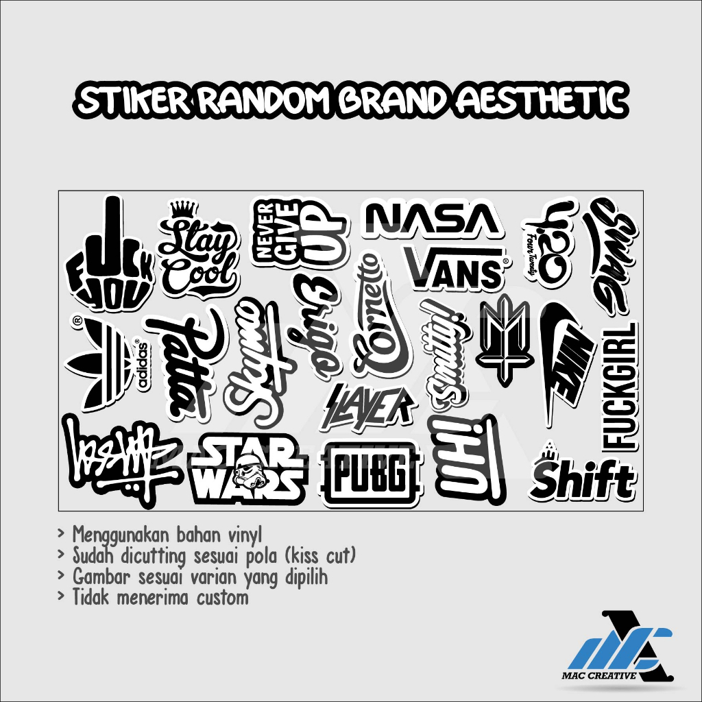 Jual STIKER RANDOM AESTHETIC | STIKER KOPER | STIKER LAPTOP | STIKER ...