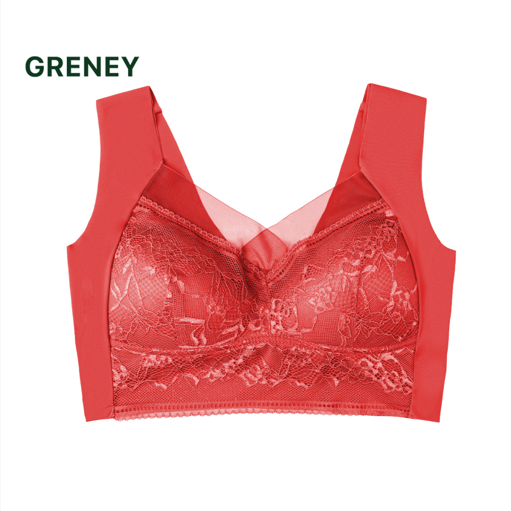 Jual GRENEY-L.W.L-Seamless Sport Push Up Bra Jumbo Rompi Renda Bunga ...