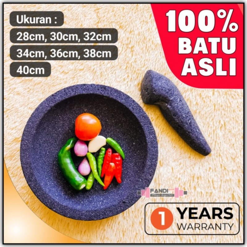 Jual Cobek Batu Asli 28cm 30cm 32cm 34cm 36cm 38cm 40cm Coet Cowet Ulekan | Shopee Indonesia