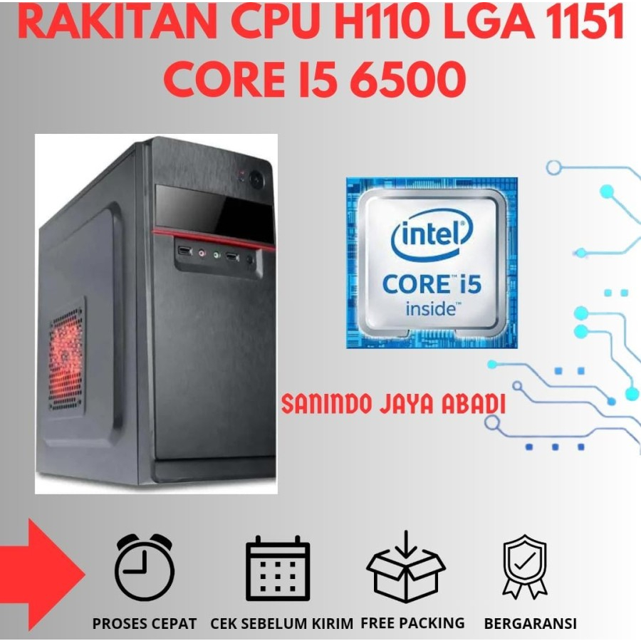 Jual RAKITAN PC INTEL CORE i5 6500 Gen 6 CPU H110 GARANSI 1 TAHUN NEW ...