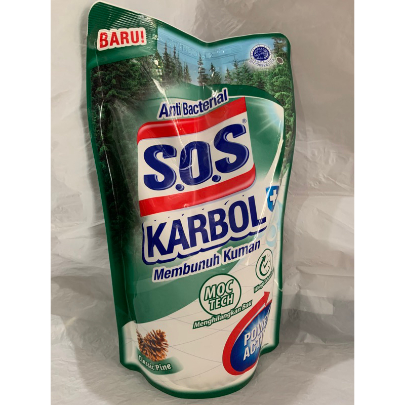 Jual SOS KARBOL WANGI ANTI BACTERIAL BARU CLASSIC PINE 375ML | Shopee ...