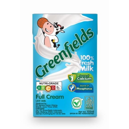 Jual Greenfields Full Cream Milk 105ml Susu UHT susu segar cair putih | Shopee Indonesia