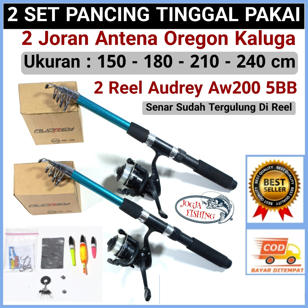 Jual PROMO 2 set pancing joran OREGON KALUGA panjang 150 - 180 - 210 ...
