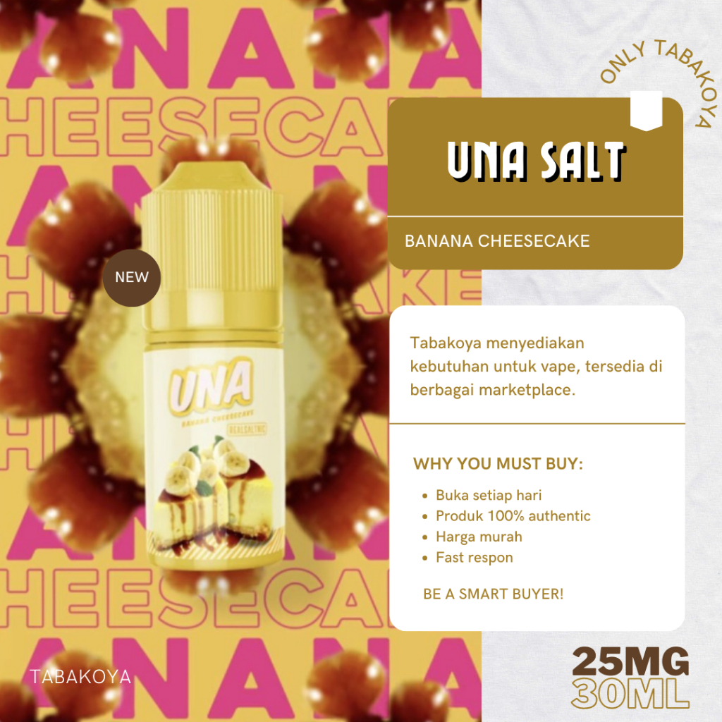 Jual IDJ UNA BANANA CHEESECAKE LIQUID SALT NIC 25MG 30ML BY IDJ ...