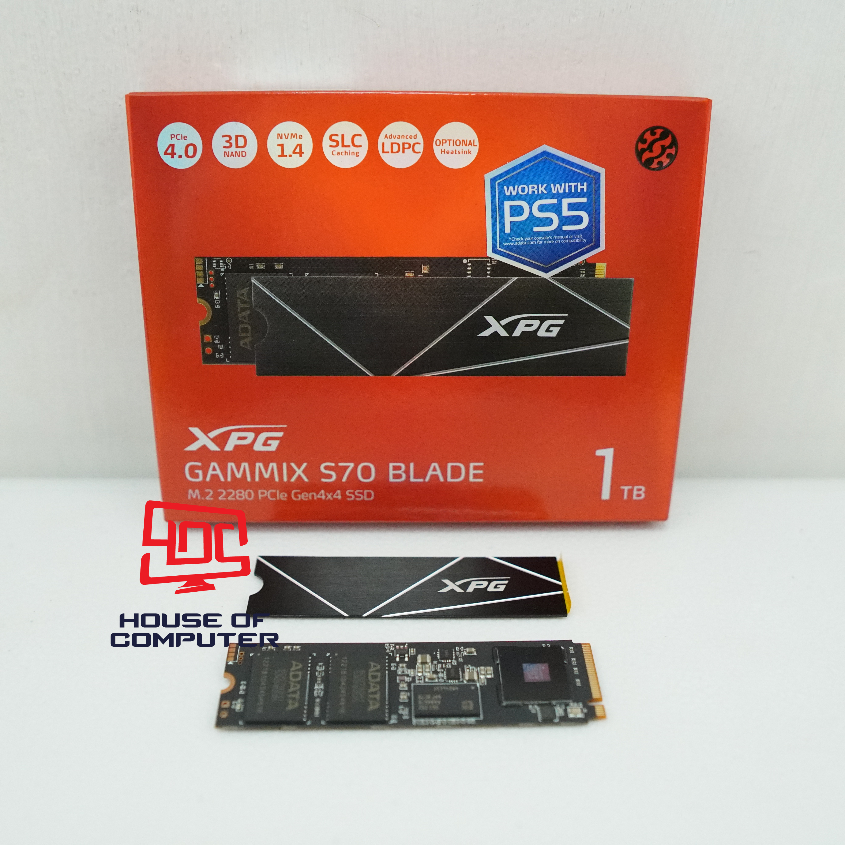 Jual SSD ADATA M.2 NVME 1TB GAMMIX S70 BLADE GEN4 X4 2280 | Shopee Indonesia