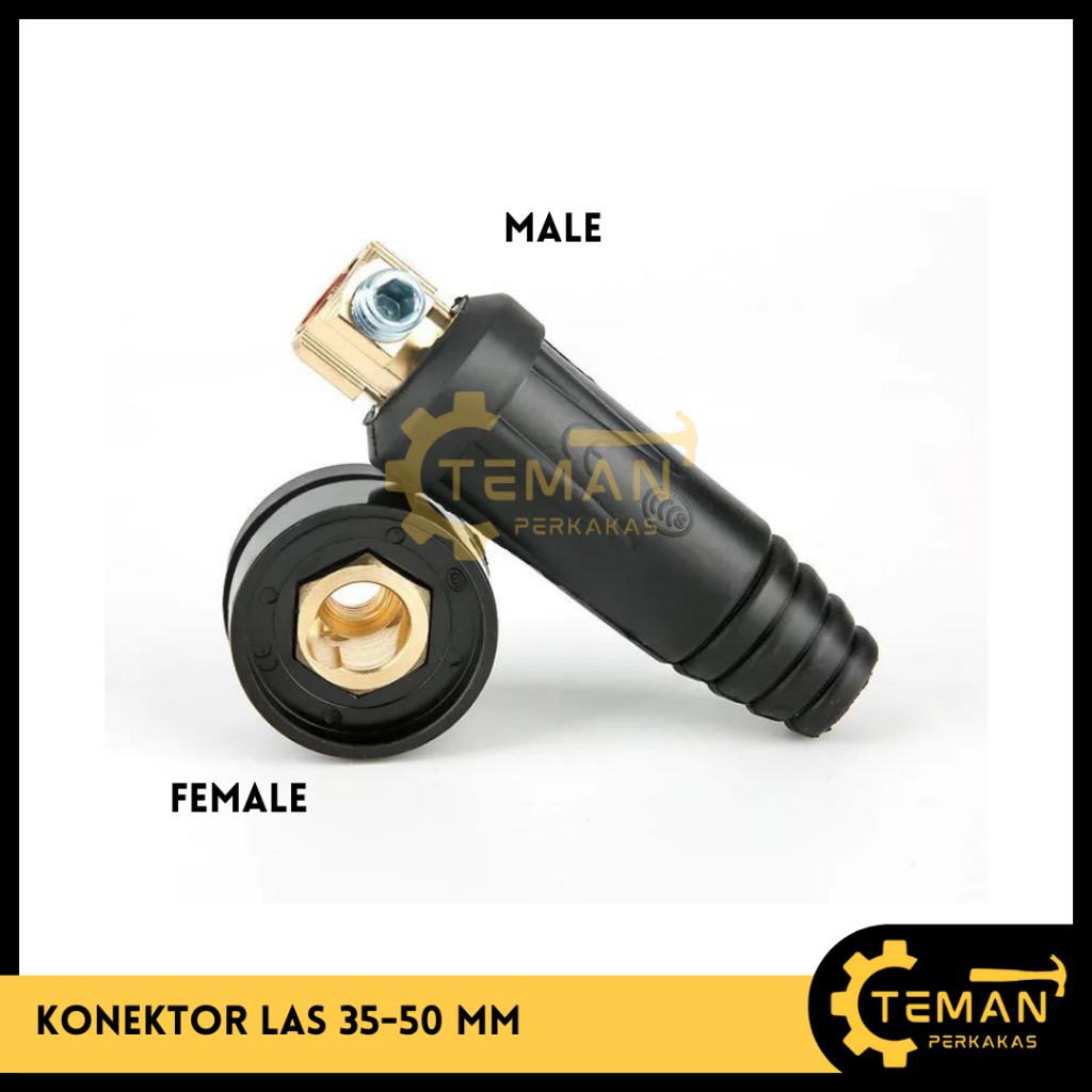 Jual PAKET SET Konektor Mesin Las 35-50 MM Male & Female Cewek Cowok ...