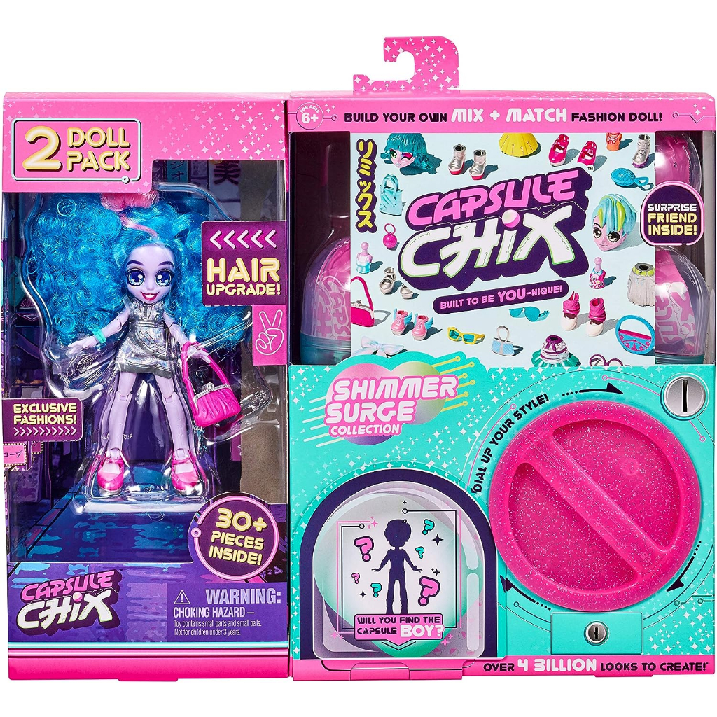 Jual CAPSULE CHIX SHIMMER SURGE 2 DOLL PACK SURPRISE FRIEND INSIDE ...