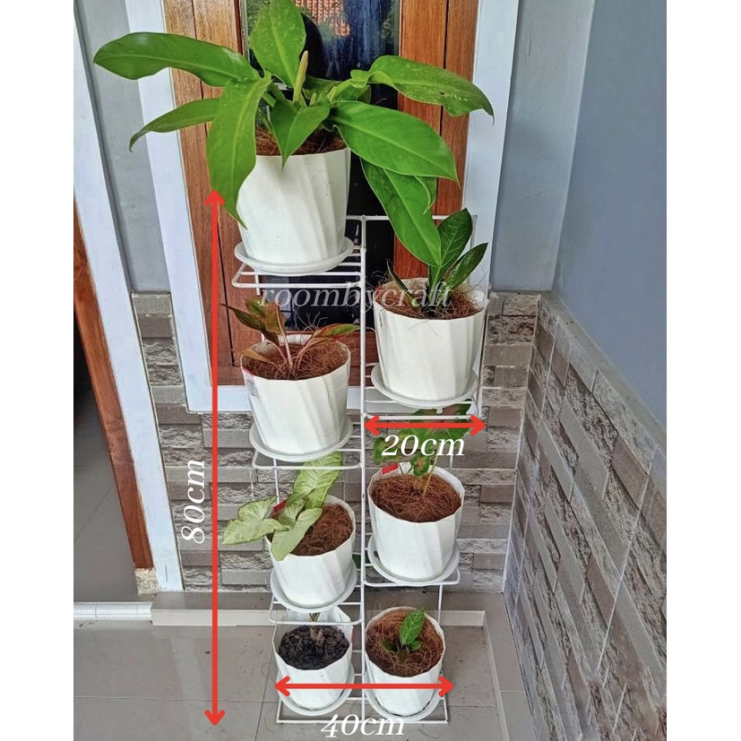 Jual TINGGI 1 METER/STANDING POT BESI DUDUKAN 7 POT/TANGGA JALAN ...