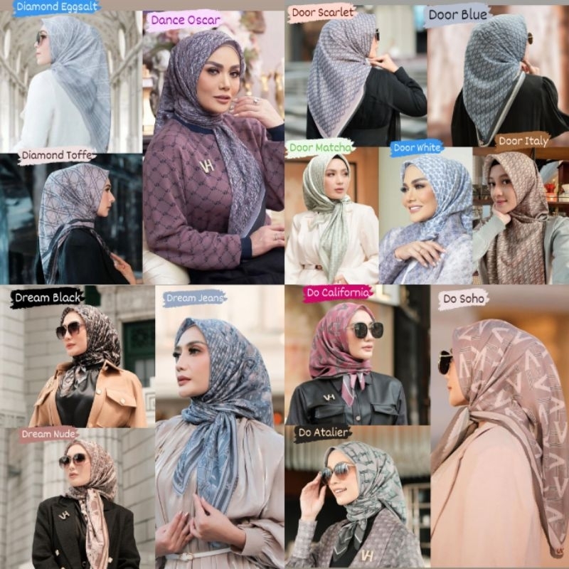 Jual Monogram Scarf by Vanilla Hijab (Ready siap kirim) | Shopee Indonesia