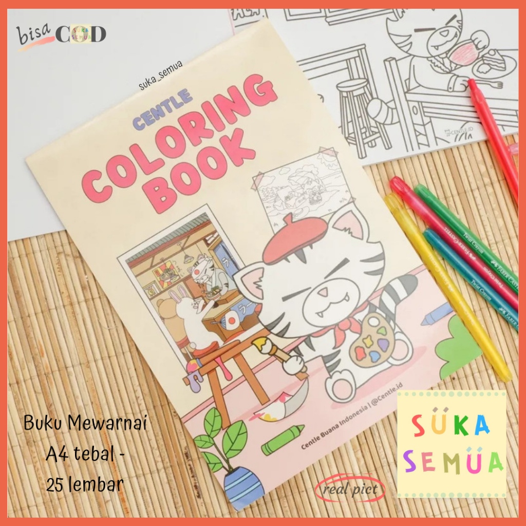 Jual Coloring Book / Buku Mewarnai - Kertas Tebal ukuran A4 - 25 lembar ...