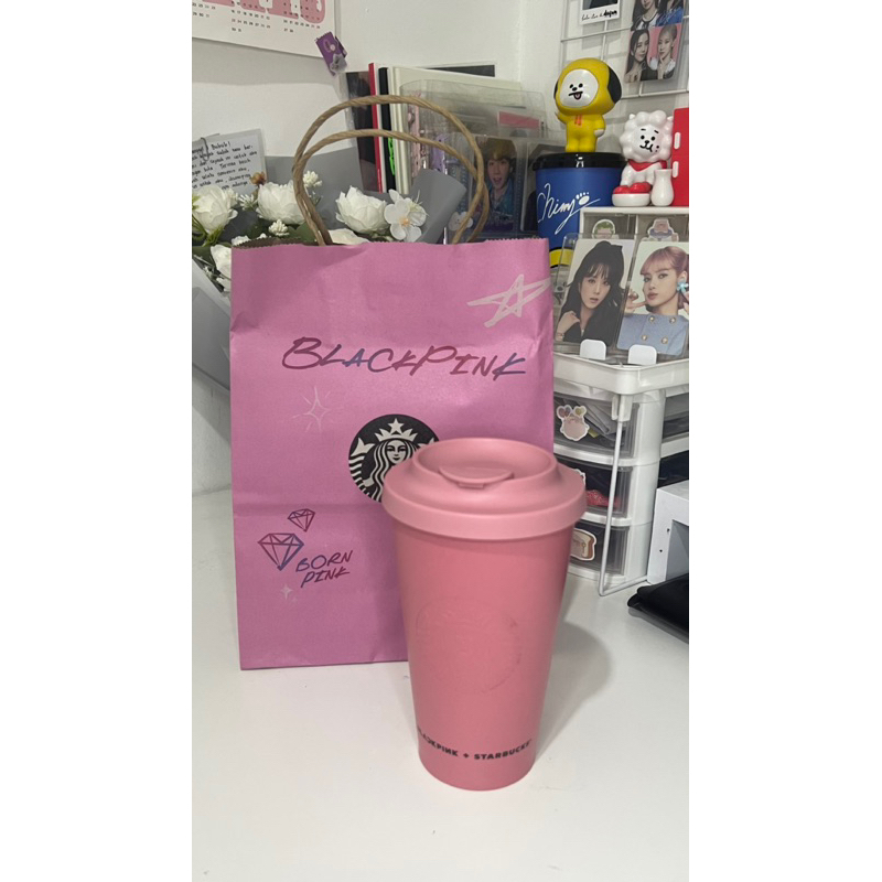Jual TUMBLER BLACKPINK X STARBUCKS ROSE PICK | Shopee Indonesia
