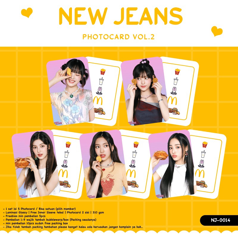 Jual PHOTOCARD NEWJEANS X M C D (BAHAN TEBAL) | Shopee Indonesia