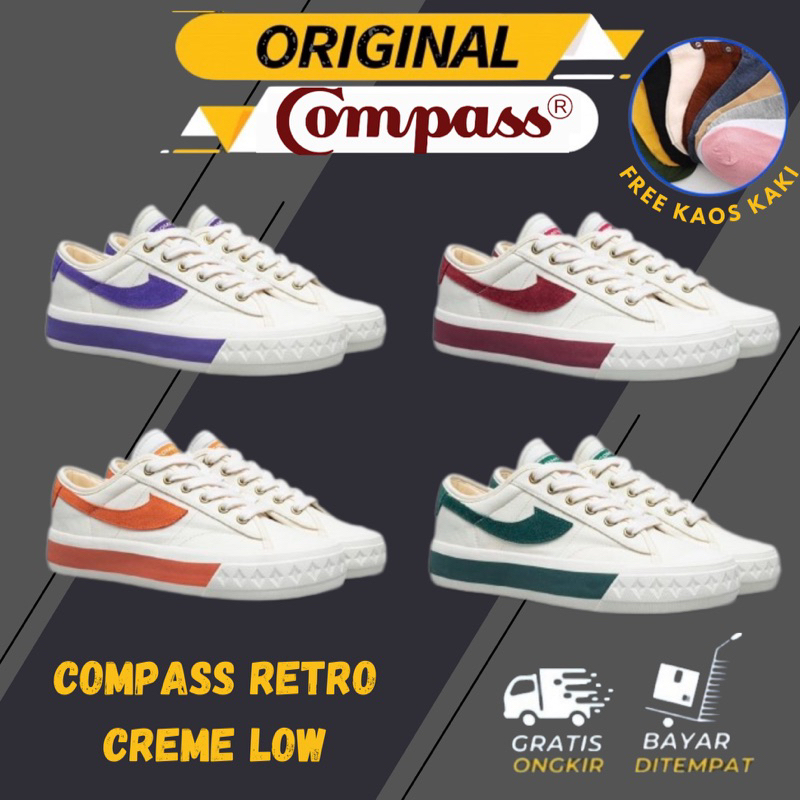 Jual [ORIGINAL] Compass Retrograde Creme Low Spinach / Cherry / Grape ...