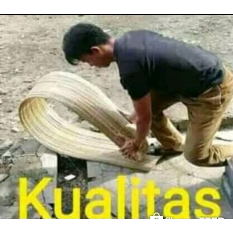 Jual tirai krey rotan lunjong uk 2,5x3+tali dn kerexan ring besi tirai ...