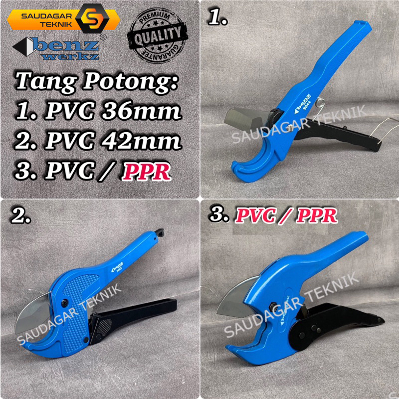 Jual Tang Gunting Potong Pipa PVC PPR 36 mm 42 mm Pipe Cutter 36mm 42mm Benz Werkz | Shopee ...