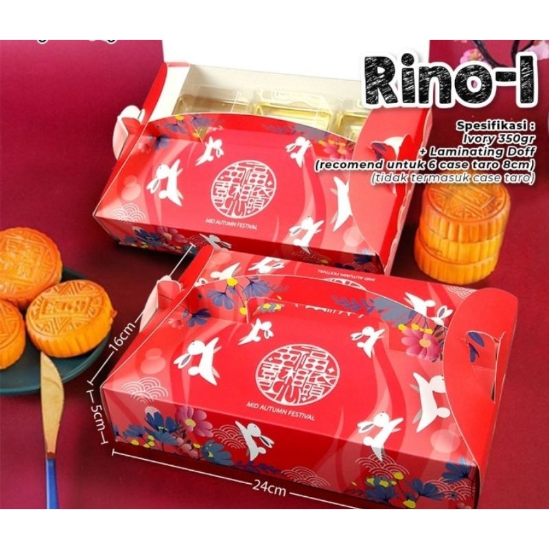 Jual Mooncake Box Kue Bulan isi 6 kue Box RiNo Kotak Kue Bulan Roti Cake Box Pudding Mini Kue ...