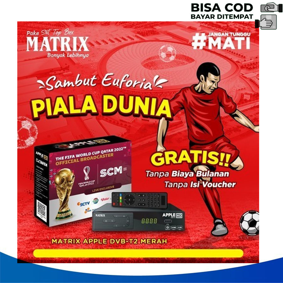 Jual Set Top Box Matrix Merah / STB DVB T2 HD / Set Box TV Digital ...