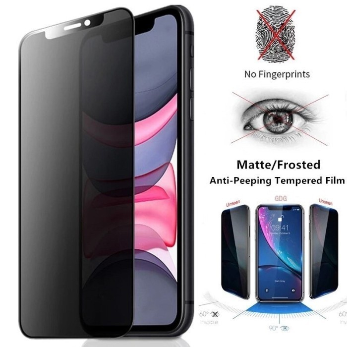 Jual Tempered Glass Full Anti Spy Iphone 14 Pro Max Gores Privasi Layar | Shopee Indonesia