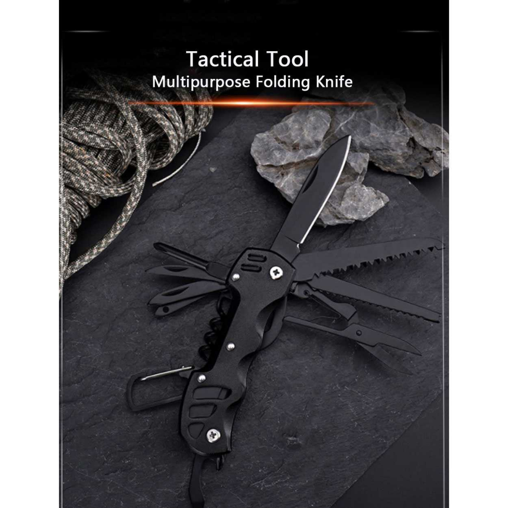 Jual Pisau Lipat Multifungsi Survival Multi-Tools EDC - PL-100 | Shopee ...