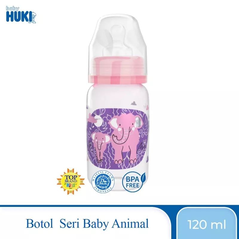 Jual HUKI Botol Round Ukuran 120ml dan 240ml / Dot Botol Susu HUKI ...
