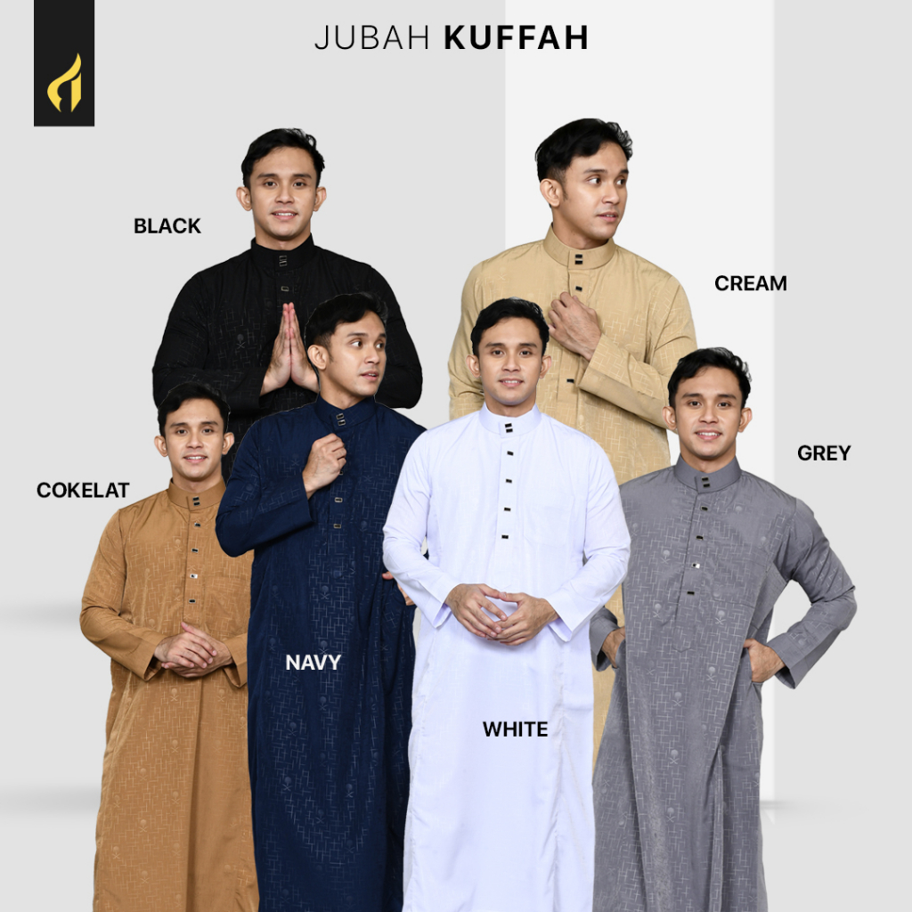 Jual Al waleed moslem jubah Kuffah lengan panjang oblong warna putih ...