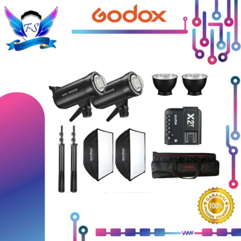 Jual Paket Lampu Studio Flash SK300II-V SK300 II-V SK300 Mark II 300Ws ...