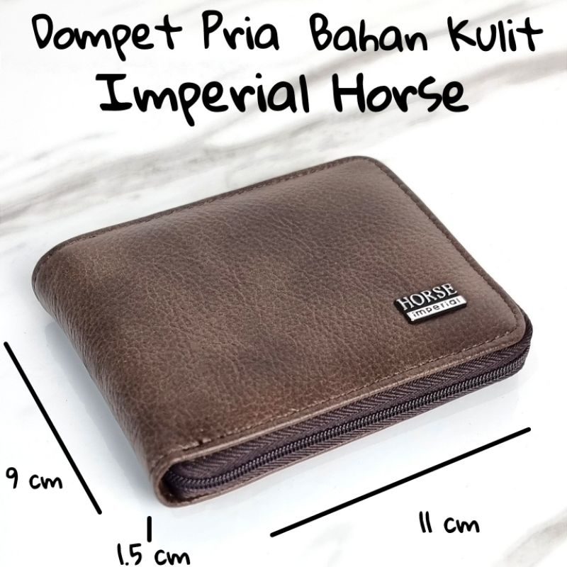 Jual Dompet Resleting Pria Imperial Horse Model Landscape / Bahan Kulit ...