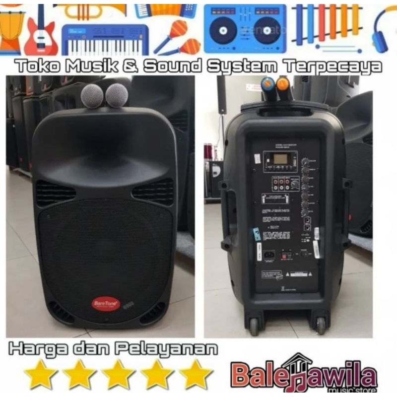 Jual Speaker Portable Baretone MAX 12 MHWR Speaker Baretone 100 Watt ...