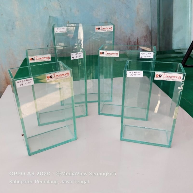 Jual Aquarium Soliter Ikan Cupang Kaca | Shopee Indonesia