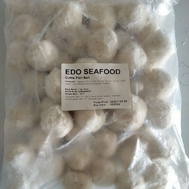 Jual Edo Seafood Cuttle Fish Ball 1 kg per pack | Shopee Indonesia