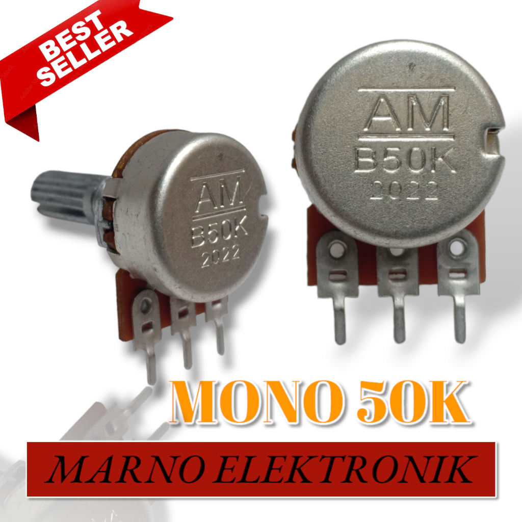 Jual POTENSIO ROTARY MONO 50K B50K 50 K KAKI 3 | Shopee Indonesia