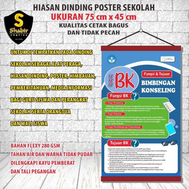 Jual ALAT PERAGA SEKOLAH, POSTER INFORMASI FUNGSI & TUJUAN BIMBINGAN ...