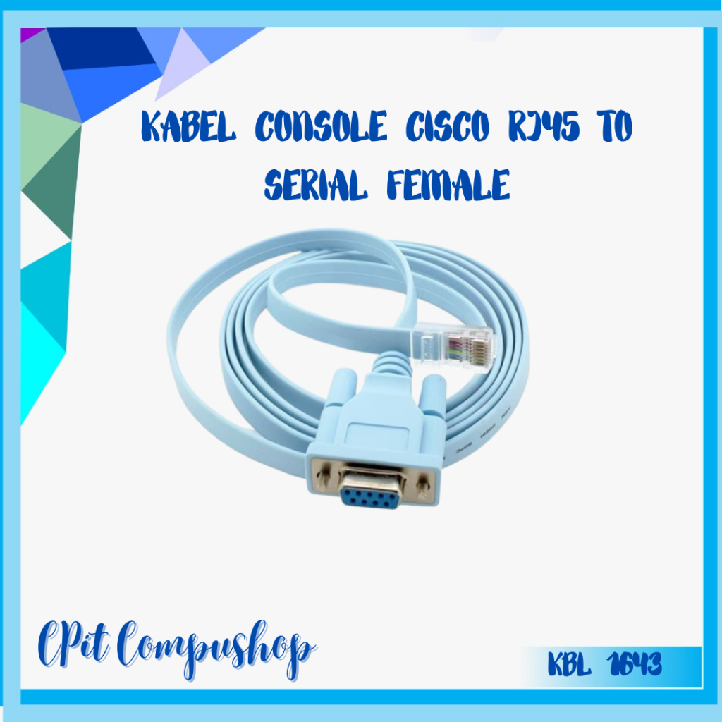 Jual KABEL CONSOLE CISCO RJ45 TO SERIAL FEMALE / RJ 45 TO DB9 FEMALE ...