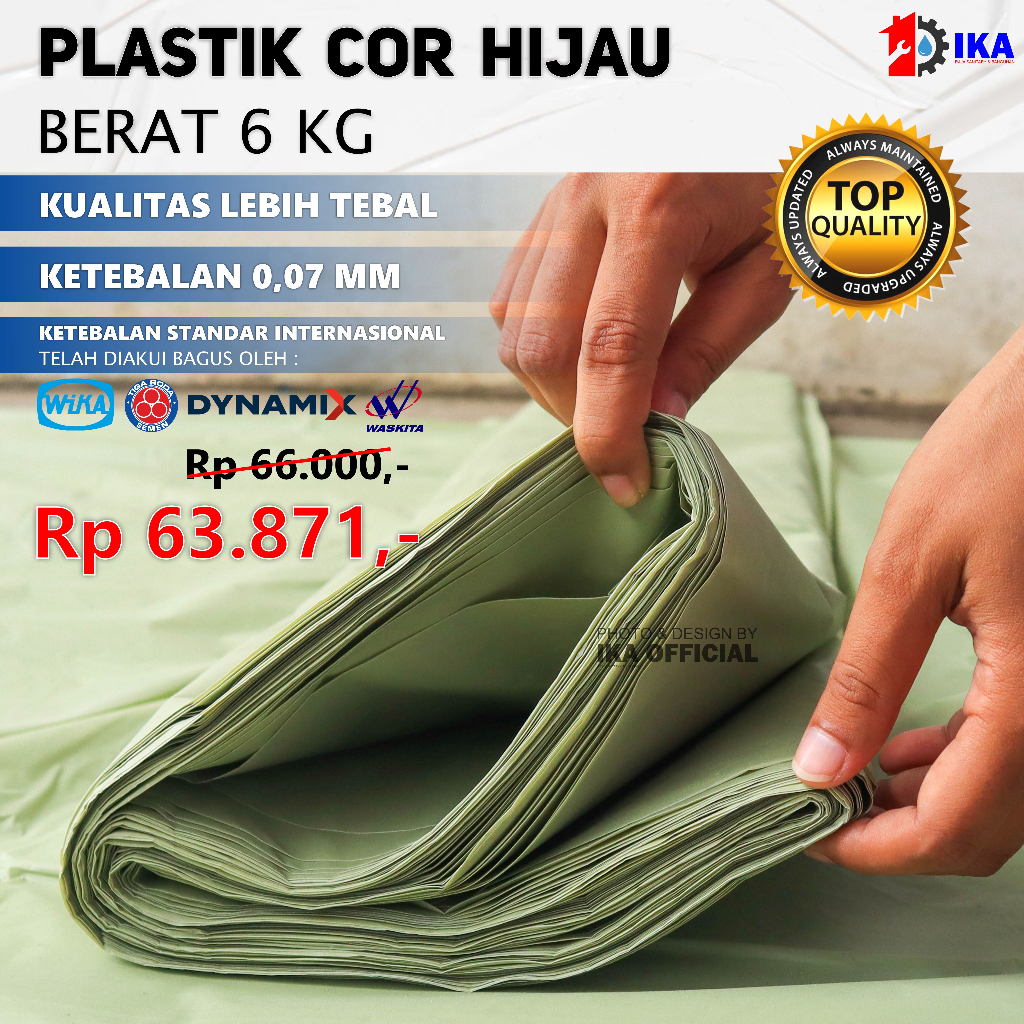 Jual PLASTIK COR HIJAU BUTEK - + 7 KILOGRAM TERMURAH SARUNG PANJANG ...