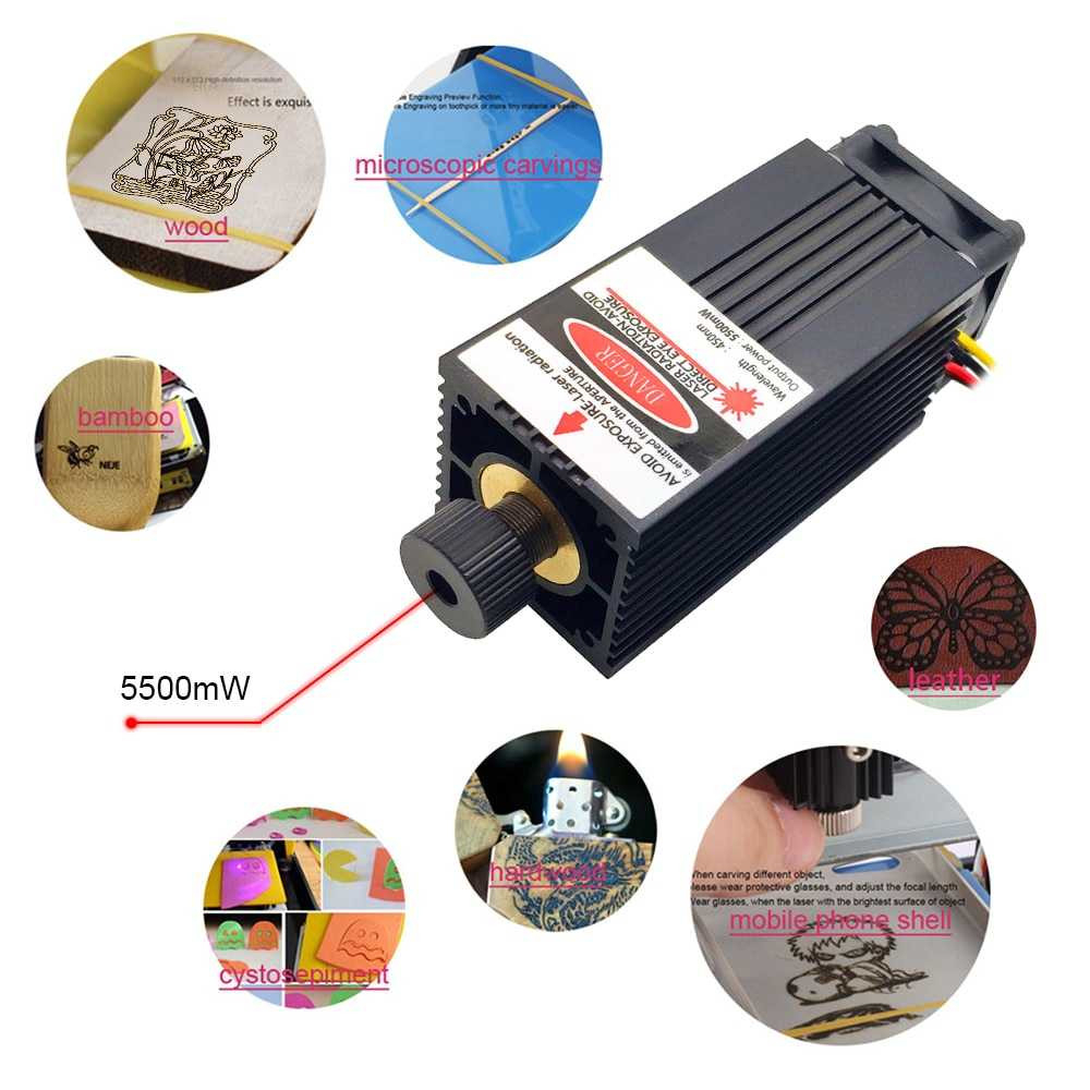 Jual Mata Laser Bit 5500mW 500mW Mesin Ukir Kayu Kulit Plastik Printer Kepala CNC 3018 | Shopee ...