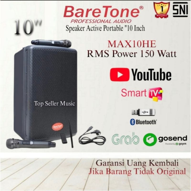 Jual SPEAKER PORTABLE BareTone MAX10HE / MAX 10HE / MAX 10 HE BLUETOOTH ...