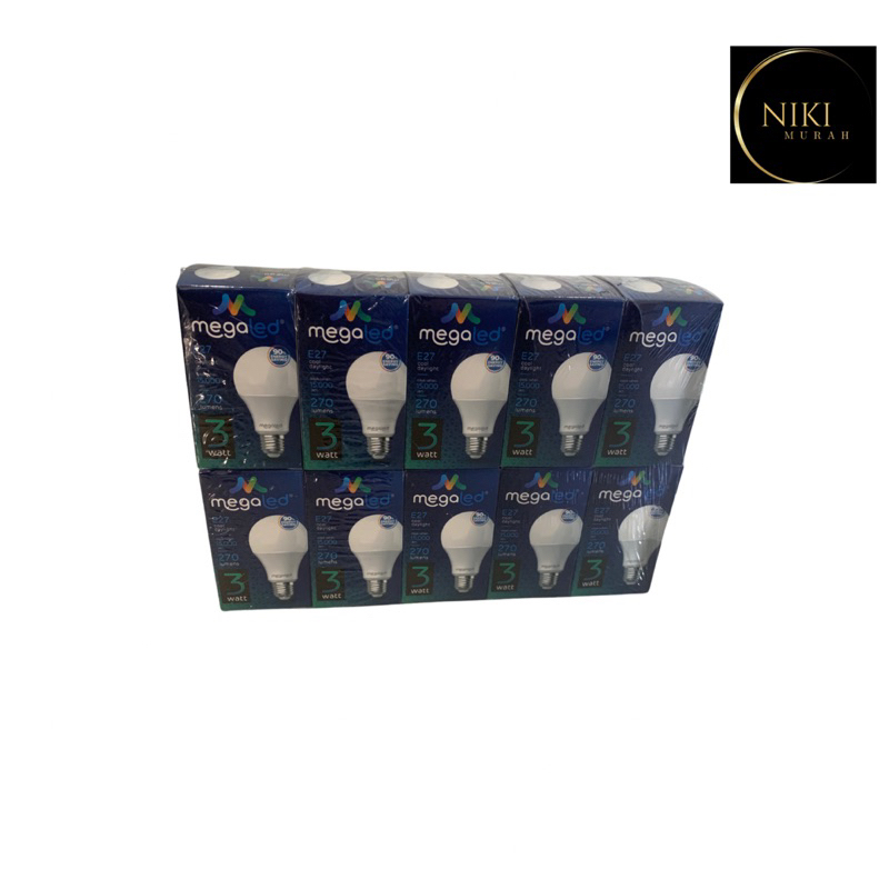 Jual Lampu LED MEGALED Bulb Bohlam Cahaya Putih 3W, 5W, 7W, 9W, 12W ...