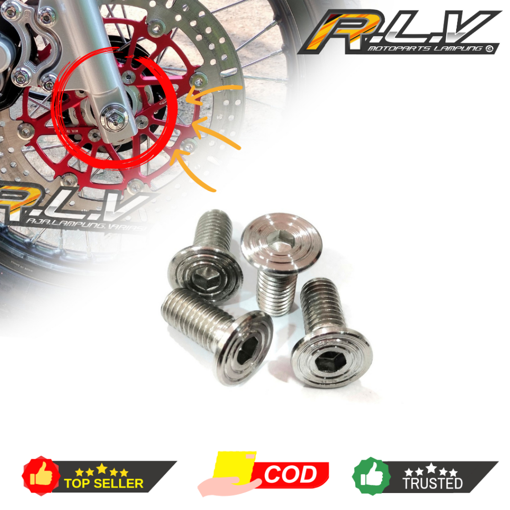 Jual BAUT L 12 M8x20 CUSTOM SLIM SPIRAL UNIVERSAL | BAUT DISC DISK PIRINGAN CAKRAM UNIVERSAL ...