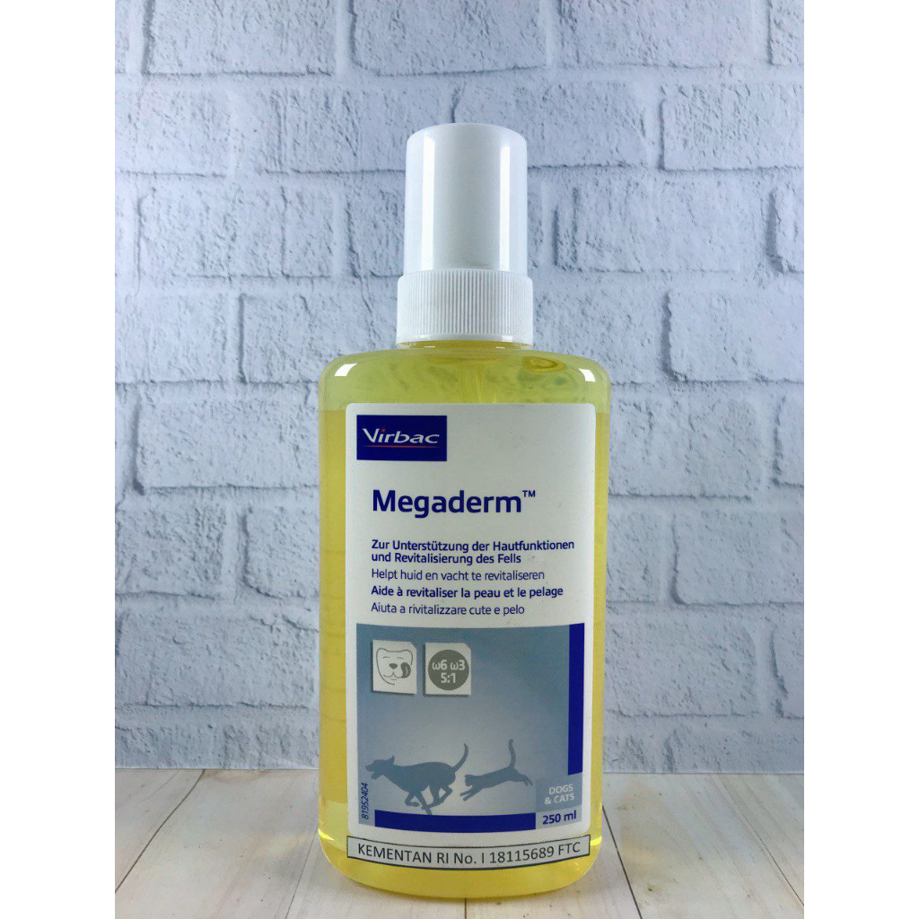 Jual MEGADERM VIRBAC / VITAMIN BULU KUCING / VITAMIN BULU ANJING 250ML ...